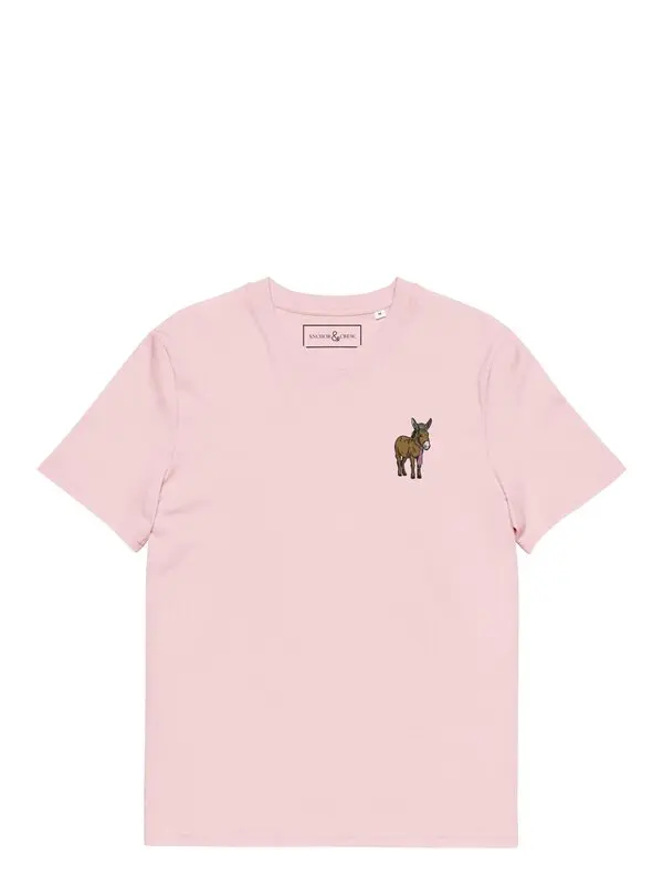 ANCHOR & CREW Cotton Smart Ass Actual Life Organic Cotton Embroidered T-shirt - Pink