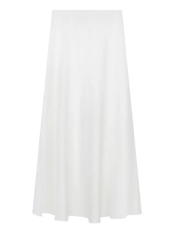 RAVE ON TREND Linen Midi Skirt - White