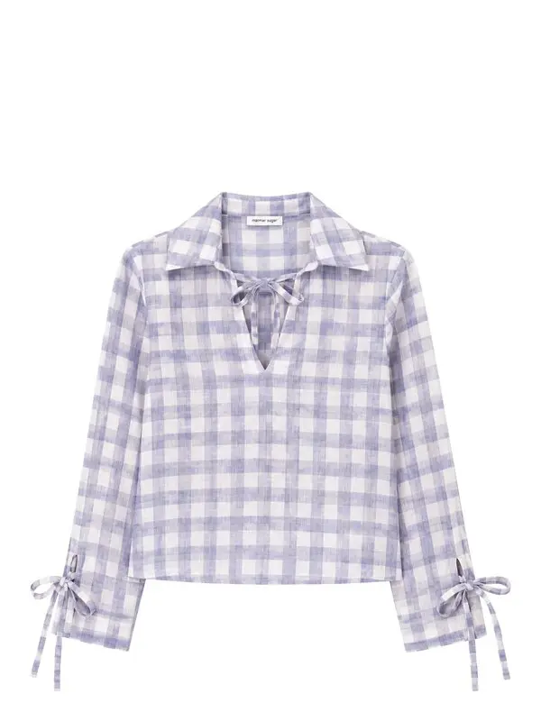 Carmen Says Commute Plaid Shirt - Blue