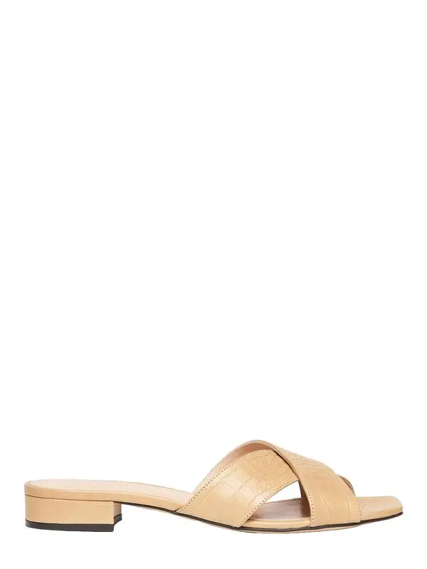 MIYANA BERLIN Imani Slides In Neutrals - Beige/black