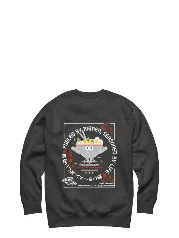 ANCHOR & CREW Heather Ra House Dial-a-local Organic Cotton Sweatshirt - Black