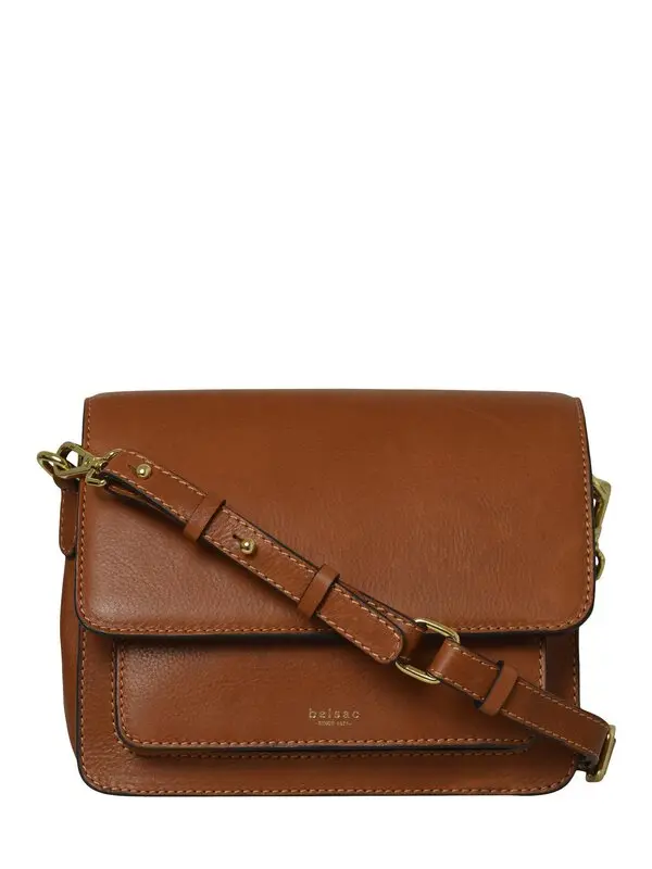 BELSAC Olga Cognac Leather Crossbody - Brown