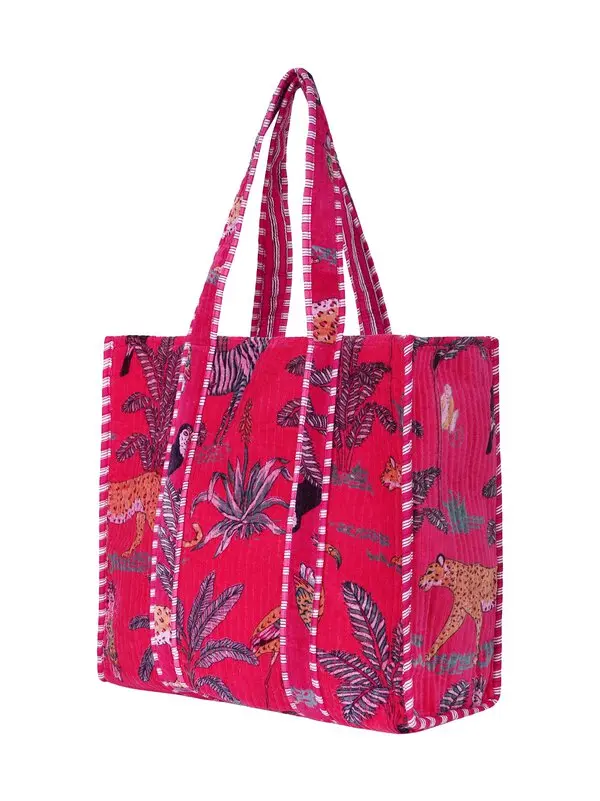 CYC The Ultimate Velvet Jungle Tote - Red
