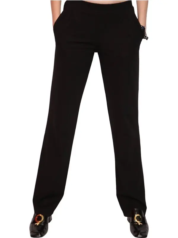 MIRACLES MANIFESTER Mid-rise Straight Leg Pants - Black