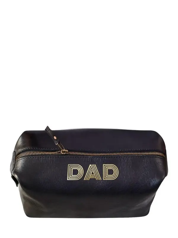 VIDA VIDA Deluxe Leather Wash Bag For Dads - Black