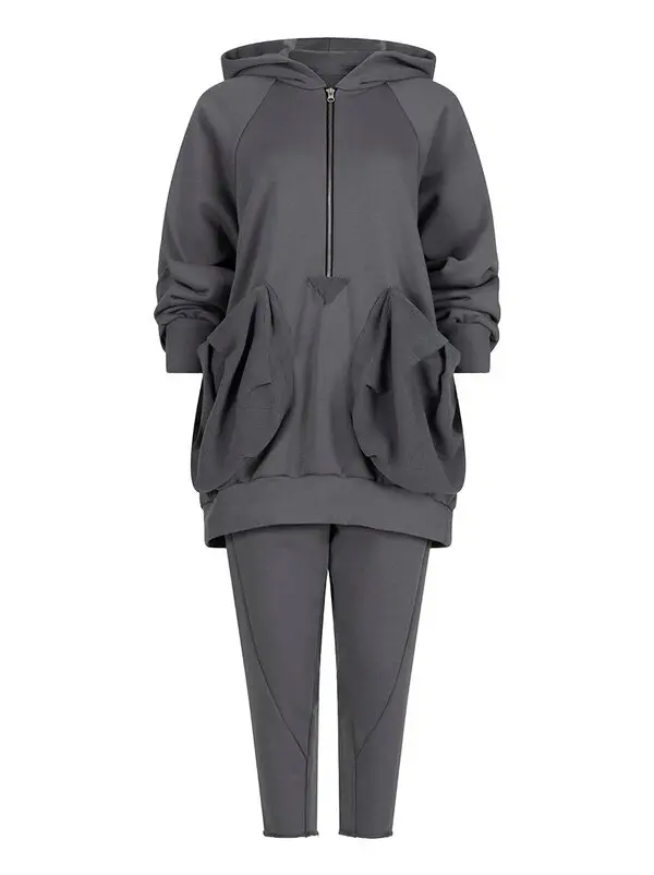 CLOTHES BY LOCKER ROOM Steel Zip Hoodie & Jogger Set - Grey