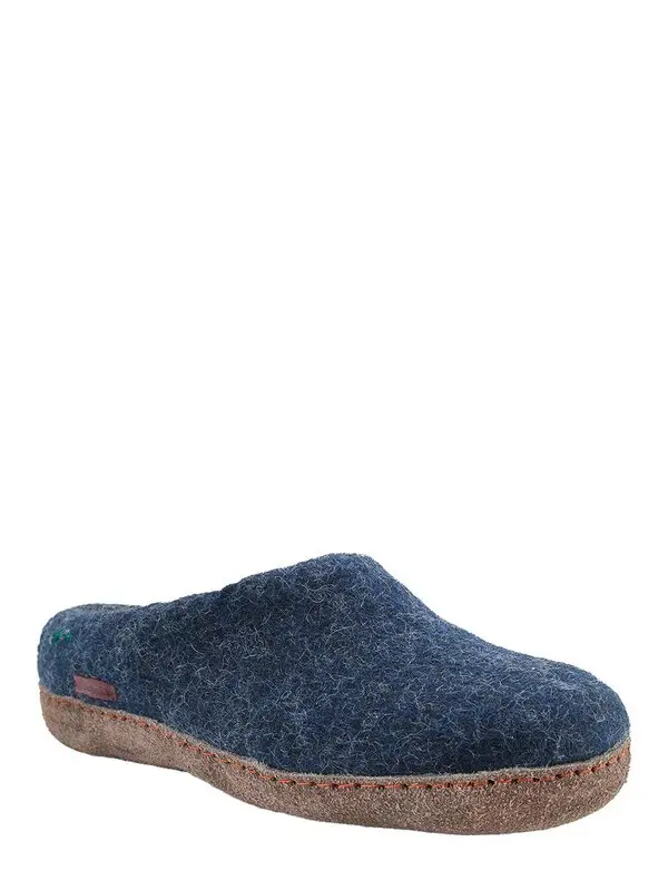 BETTERFELT Classic Slipper Navy With Suede Sole - Blue