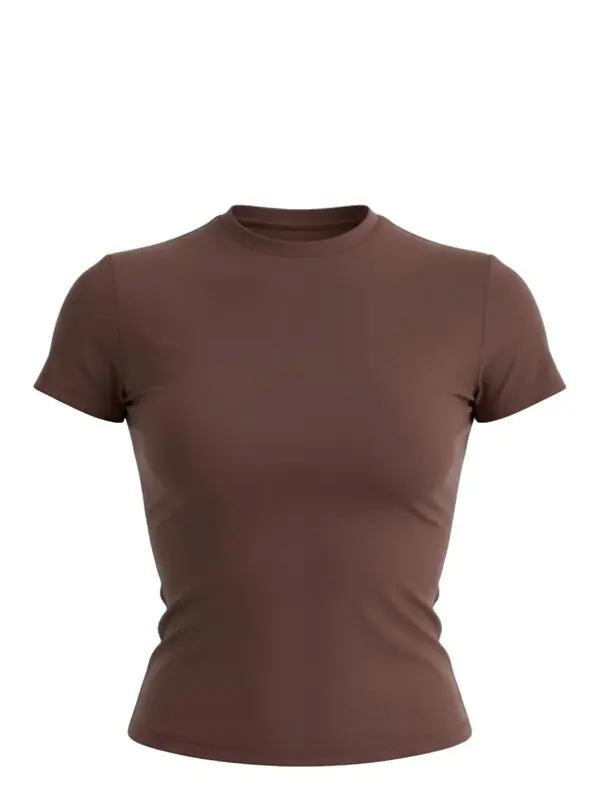 LOOM ARCHIVES Day Flow Longline Short Sleeve Top - Brown
