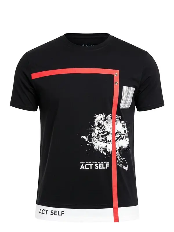 Chuks Collins Act Self Short Sleeve T-shirt Diffusion Collection Tasou The Athletic Side Of Us - Black