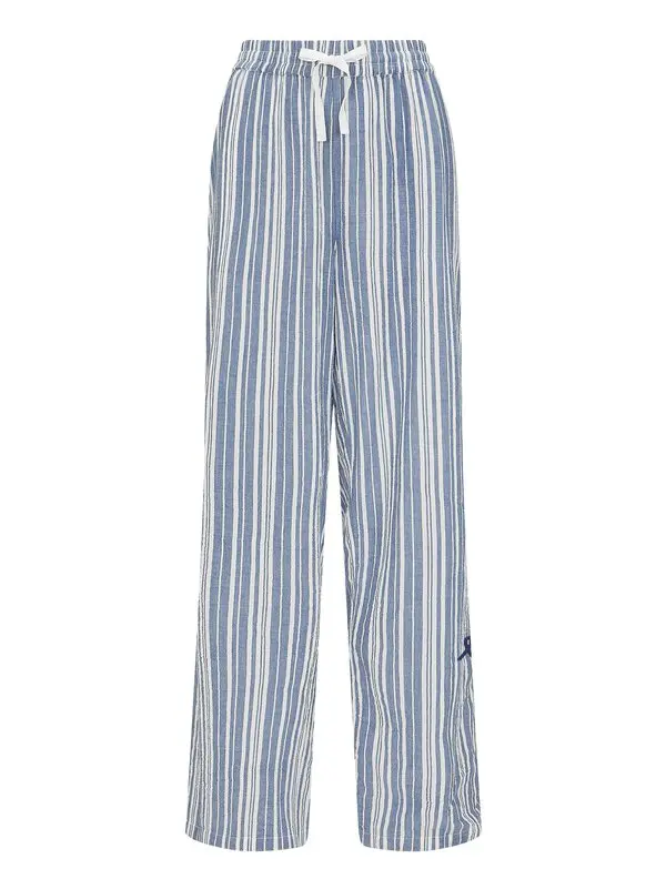 NUDEA The Classic Trouser French Navy Stripe - Blue