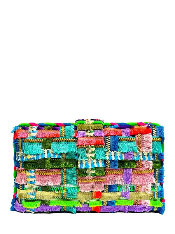 SIMITRI Florida Frill Clutch - Black