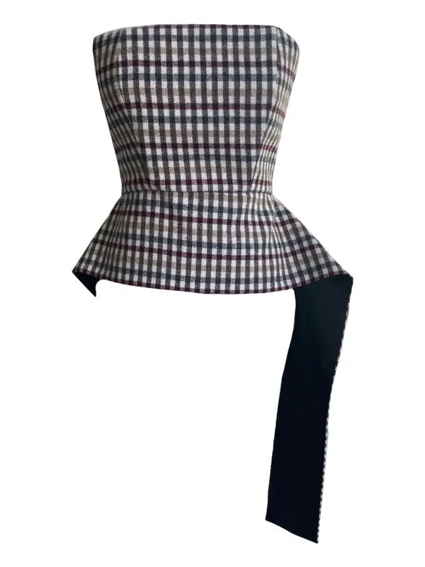 MIRIMALIST Flow Wool Bustier - Brown
