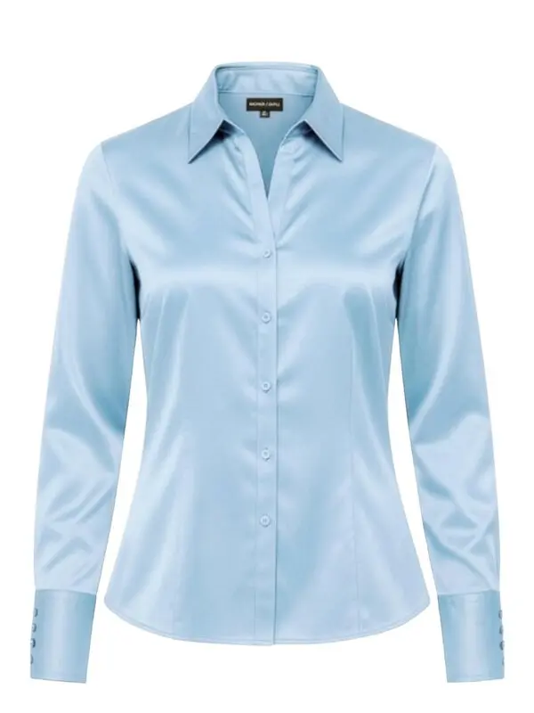 MADISON / SAVILE Sterling Haven Fitted Shirt Two - Blue