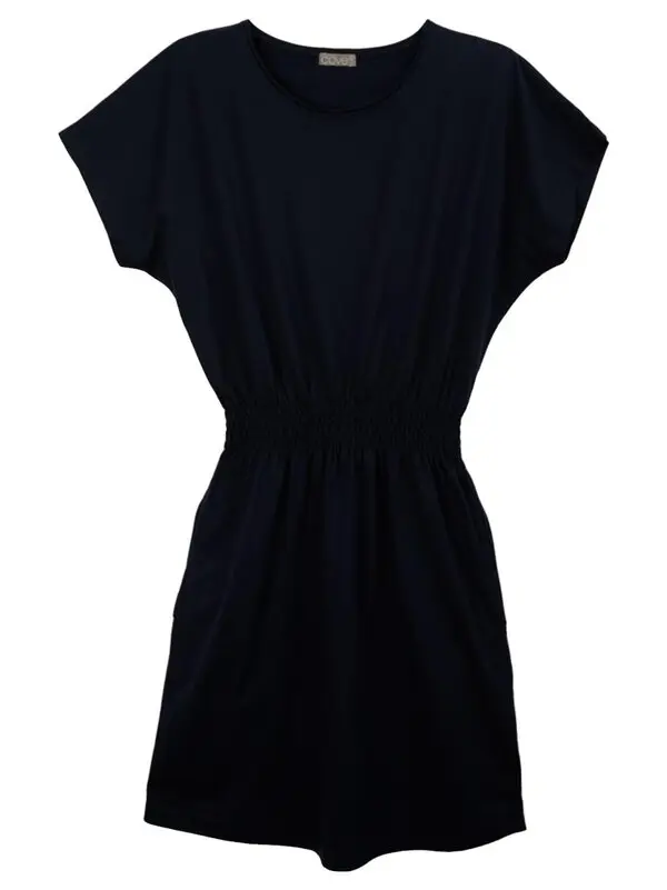 COVE Bali Navy T-shirt Dress With Pockets - Blue