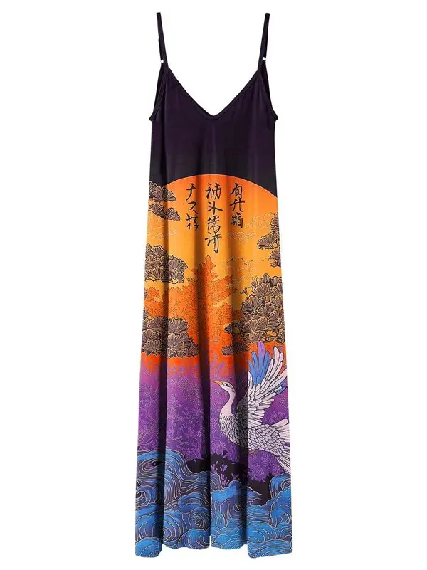 ALOHA FROM DEER Sunlight Maxi Dress - Orange/purple