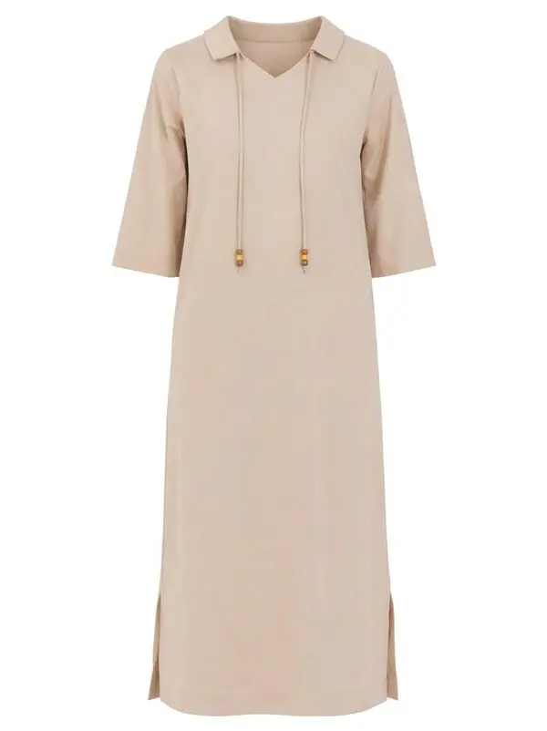 LOU&UP (FORMERLY LOUP CLOTHING) Neutrals Cotton Charm Dress Tan - Brown