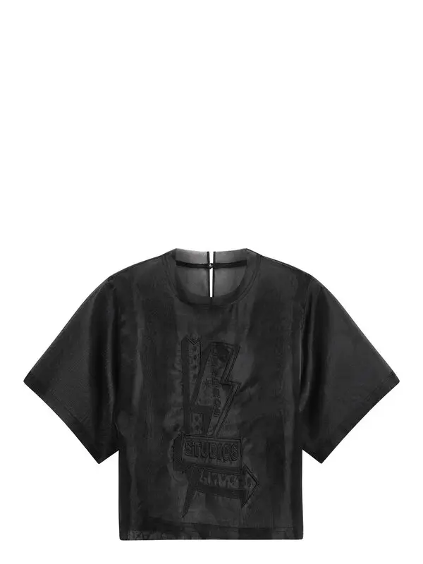LENDROP STUDIOS Acacia Organza T-shirt - Black