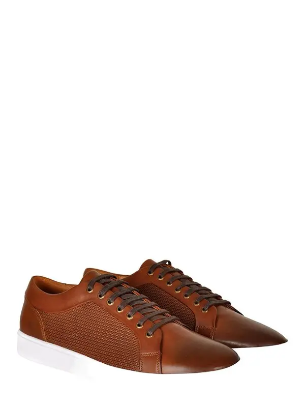 DAVID WEJ Bradford Leather Sneakers - Brown