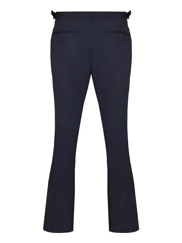 DAVID WEJ Ashford Relaxed Trouser With Side Adjusters In Navy - Blue