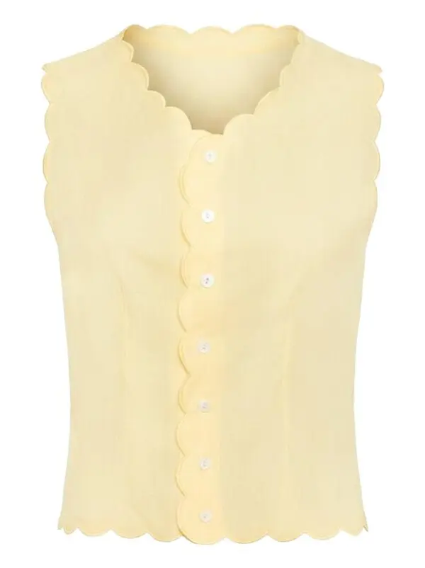 MONTCE Sunshine Scalloped Vest - Yellow