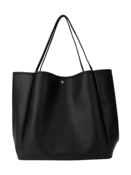 PRENELOVE Keele Oversized Vegan Leather Tote - Black