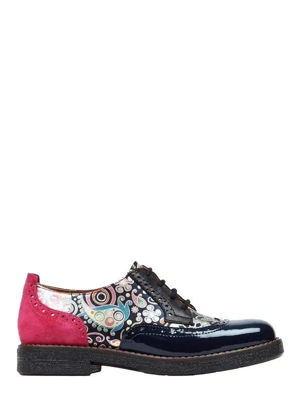 EMBASSY LONDON USA Blue / Pink The Artist Navy Pink Oxford Shoes - Blue/pink