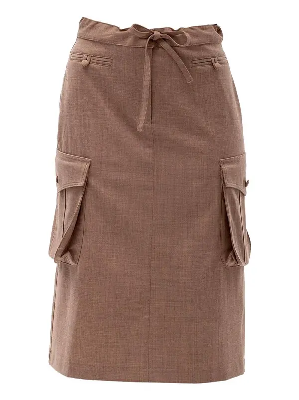 MAISON BOGOMIL Cargo Midi Skirt - Brown