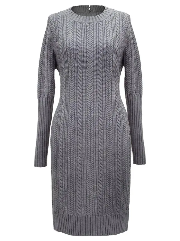 SMART AND JOY Lacing-in-back Jumper Dress - Grey