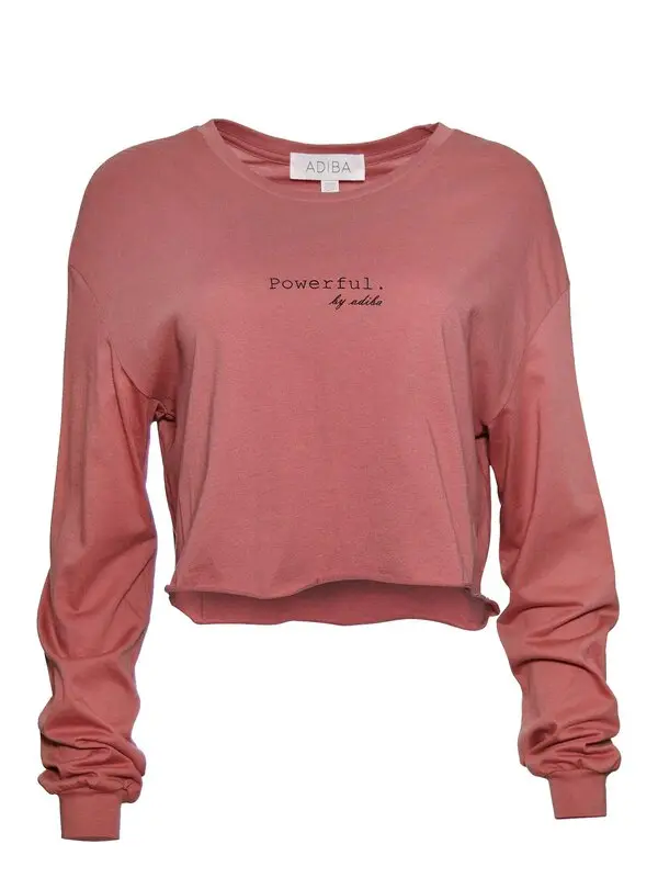 ADIBA Powerful Mauve Cropped Tee - Pink