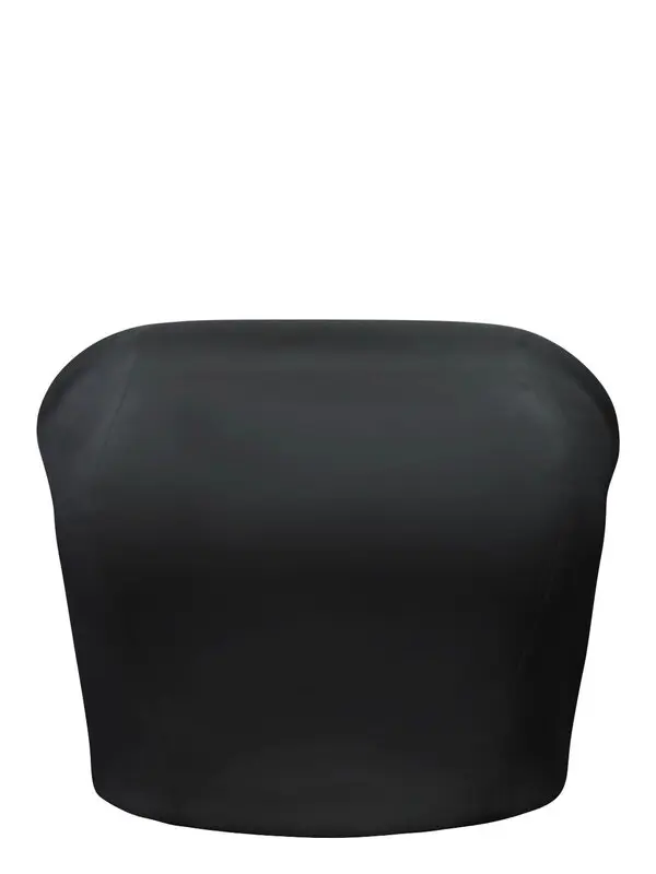 RIVIERA SOIRÉE Olivia Satin Strapless Top - Black
