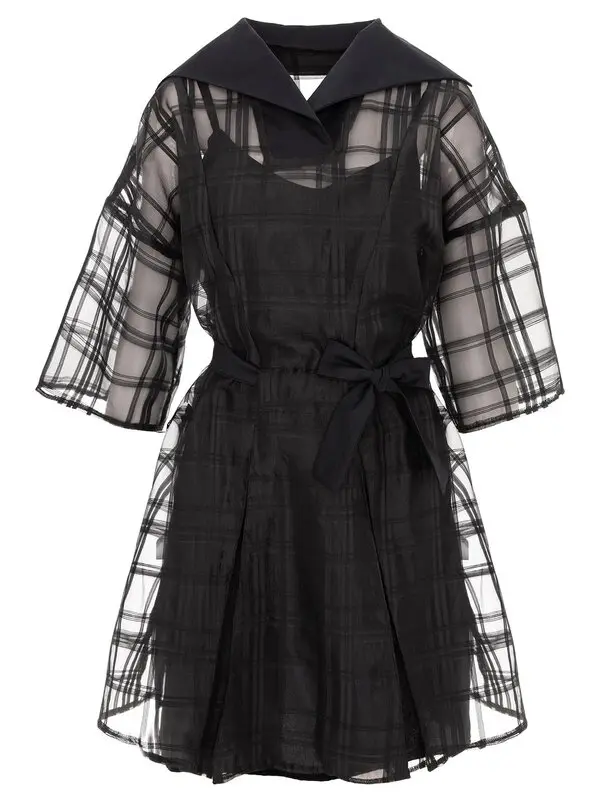 LARISA DRAGNA Karol Sheer Dress - Black