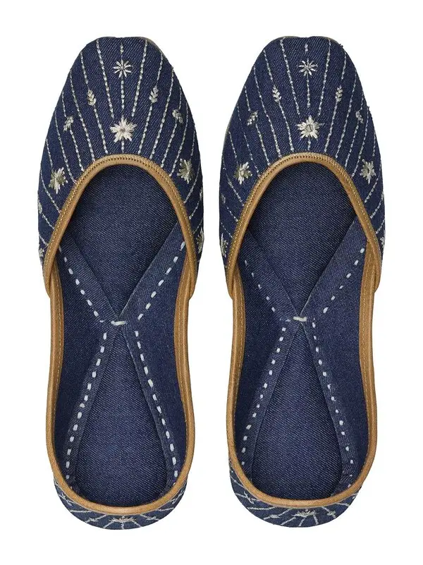 PODE Gigi S Handmade Denim Shoes - Blue