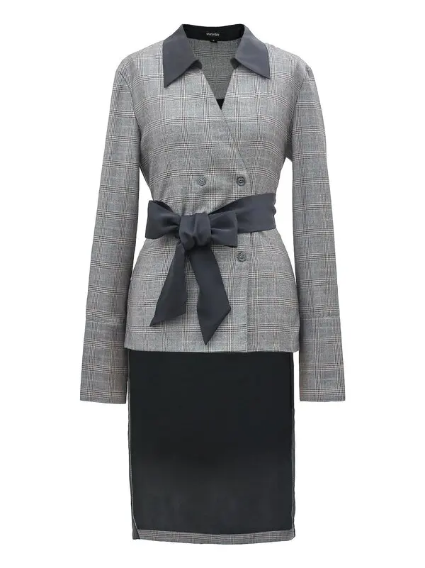 SMART AND JOY Long Double Breasted Tailor Shirt - Grey