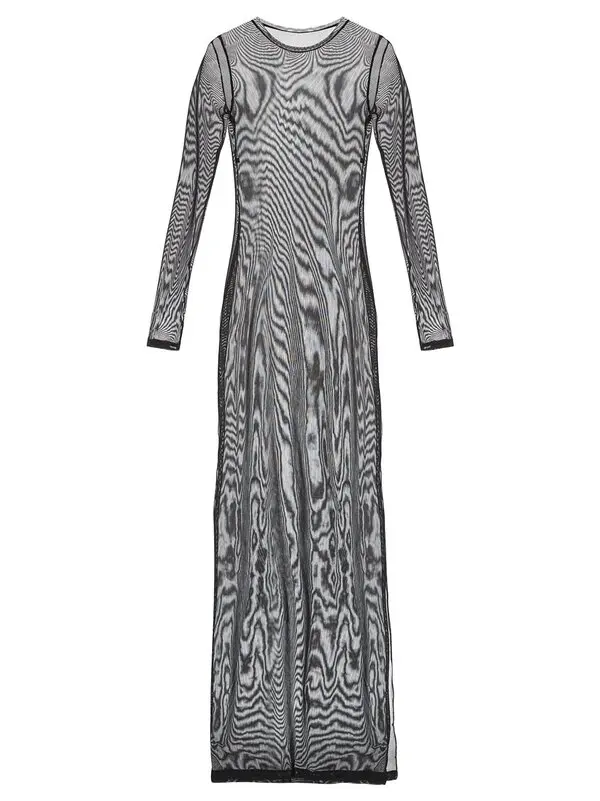 MY MOKONDO Long Style Mesh Gown - Black
