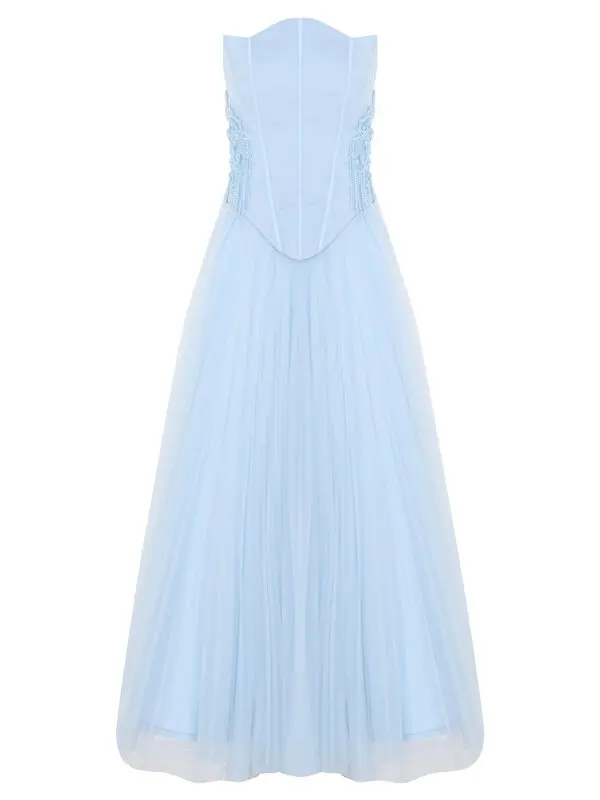 TUBA ERGIN Alie Corset Set - Blue