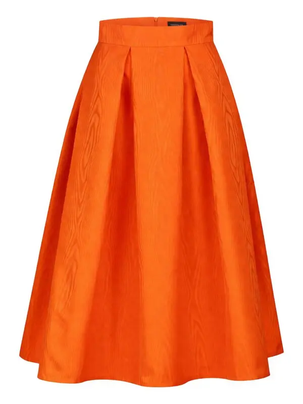 MARIANNA DÉRI Midi Skirt With Moiré Effect - Orange
