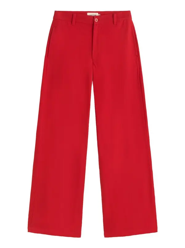 THINKING MU Karina High Rise Pants - Red