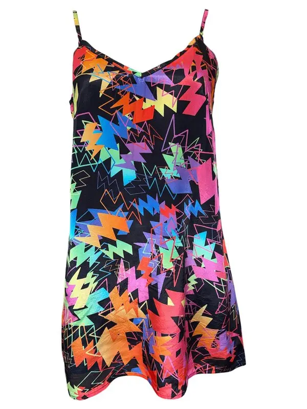 ANY OLD IRON Multicolor Zowie Short Dress - Black