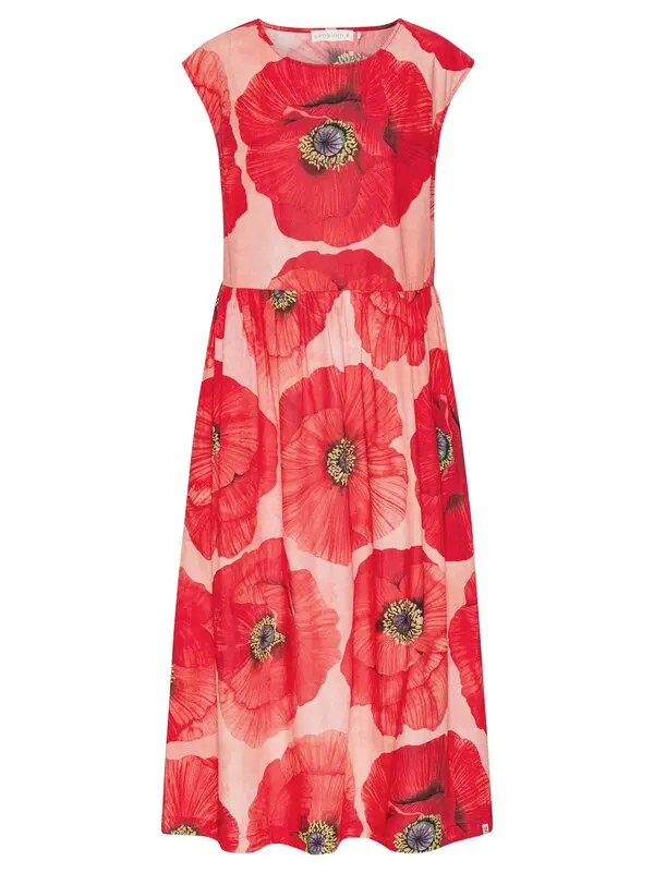 GROBUND Mathilde Dress The One With Poppies - Red