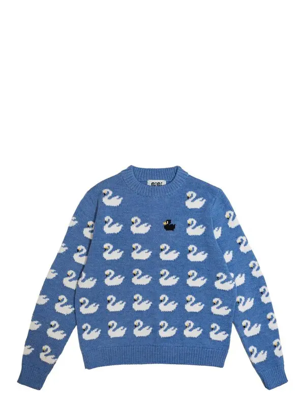GIGI KNITWEAR Ugly Duckling Sweater In Marl - Blue