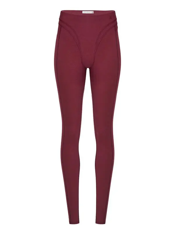 THE KOOZY Monroe Leggings In Burgundy - Red