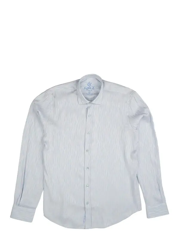 EIGHT X Hot Streak Jacquard Button Down Shirt - Blue