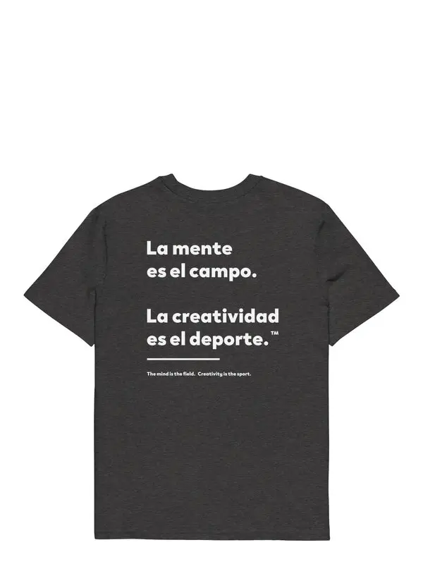 ANCHOR & CREW Heather Creativity Is The Sport Creative Standard Organic Cotton T-shirt - Black