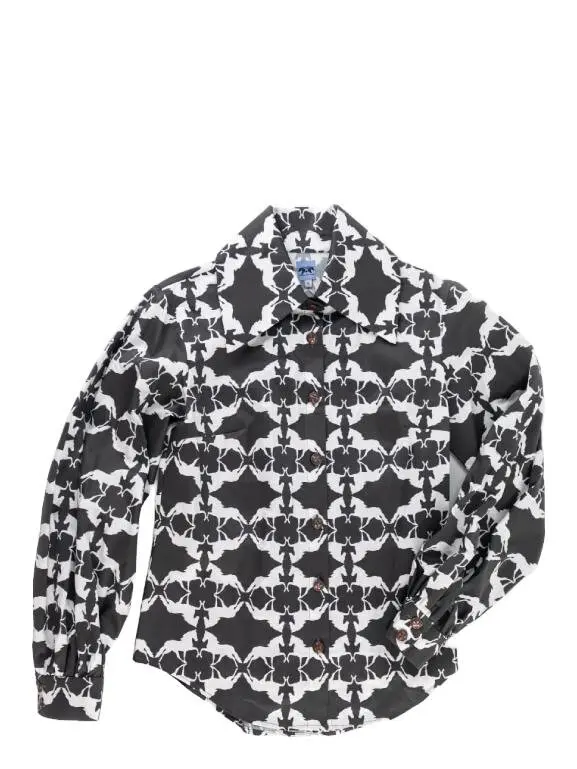 FORZA CAVALLO Mirror Horse Blouse - Black