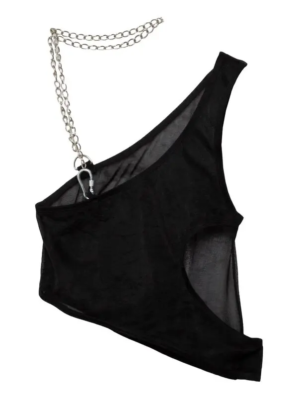 PALOMA LIRA Mesh And Chains Top - Black