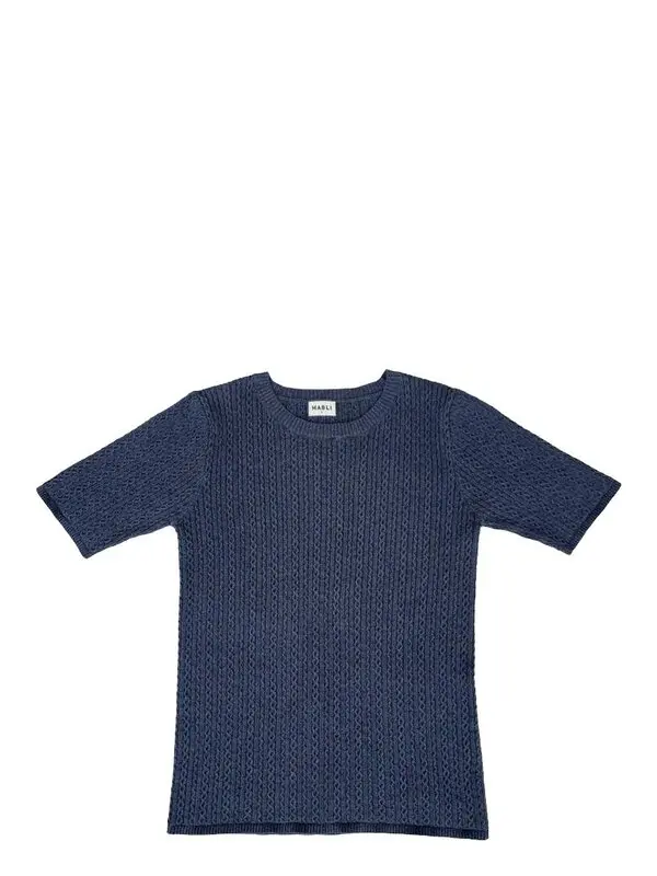 MABLI Tonnog Tee Denim Melange - Blue
