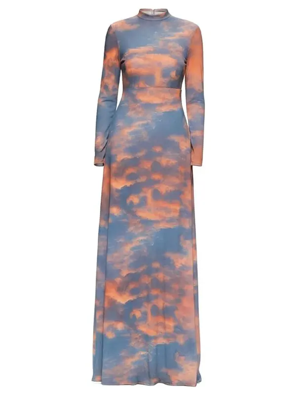 Chuks Collins Sunset Mesh Gown Sizzle Resort - Orange
