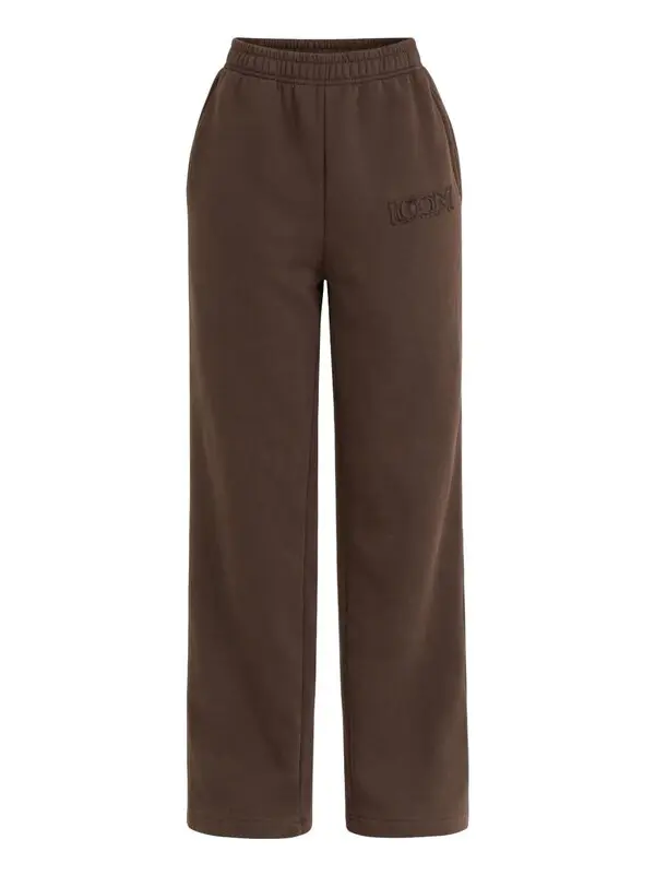 LOOM ARCHIVES Loom Applique Washed Straight Leg Jogger - Brown