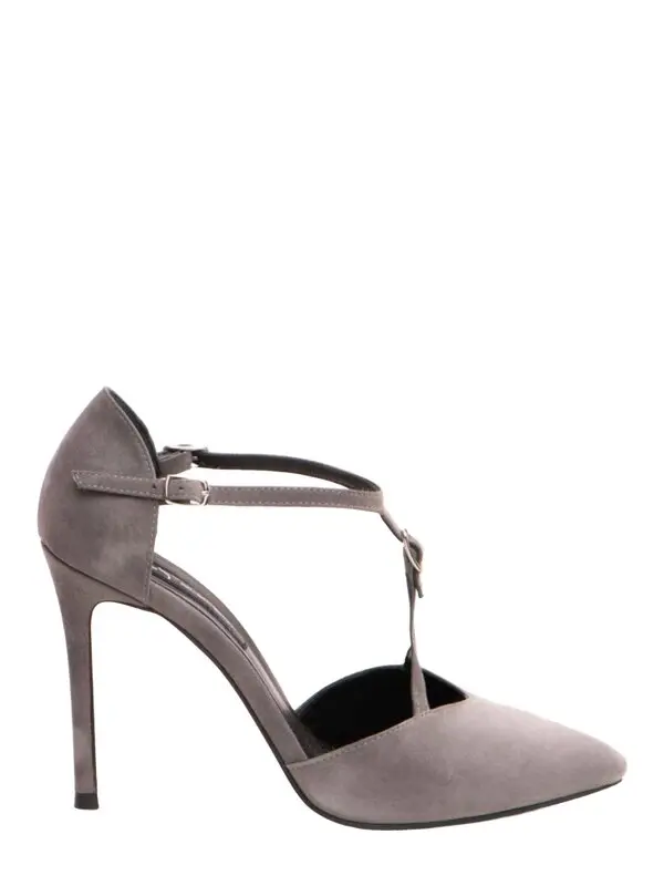 THE 5TH ELEMENT Freya T-strap Pumps In Suede - Grey