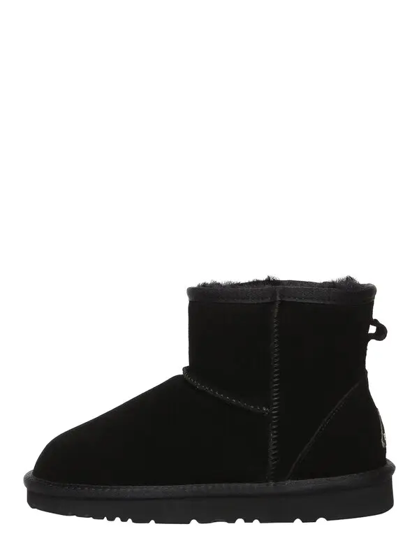 EVERAU AUSTRALIA Ostrich Leather Short Boots - Black
